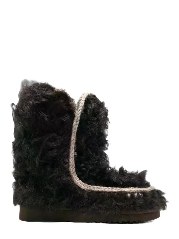 Mou Eskimo 24 Crochet-trim Ankle Boots - Brown