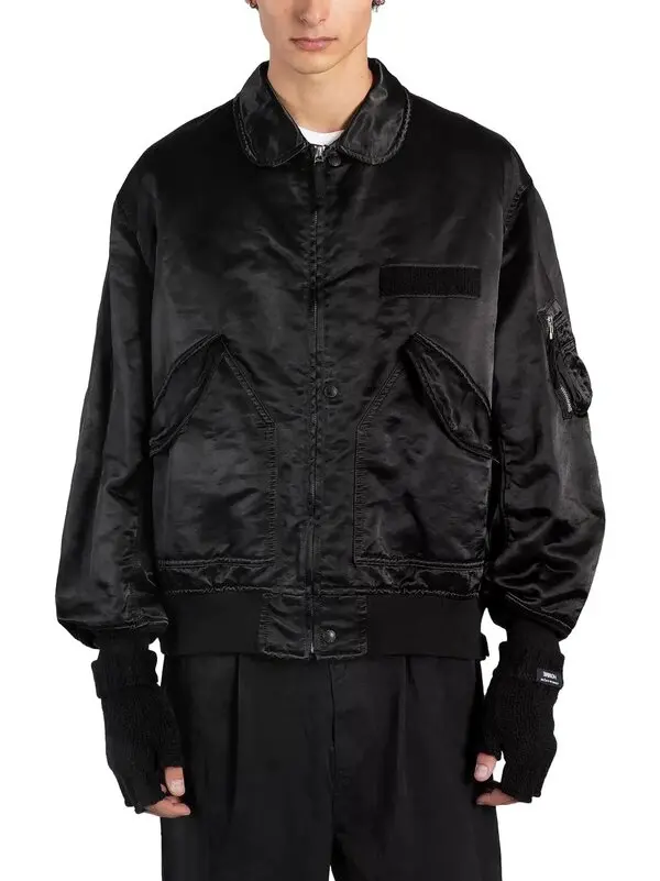Comme Des Garçons Panelled Zip-up Jacket - Black