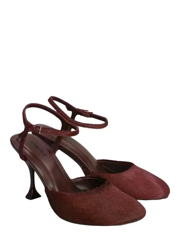 Lola Cruz Nami Buckled Pumps - Red