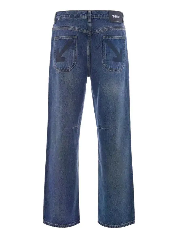 Off-White Arrows-print Jeans - Blue