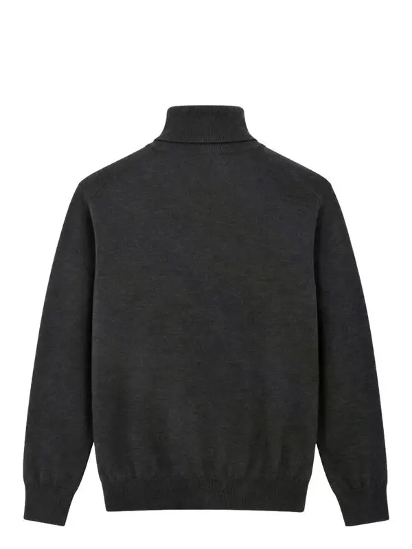 Canali Roll-neck Knitted Sweater - Grey