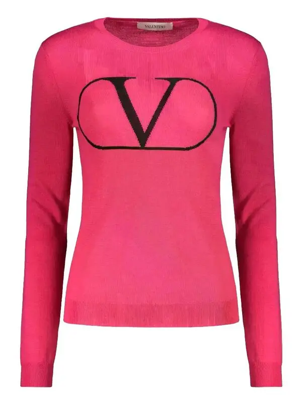 Valentino Garavani Vlogo Wool Sweater - Pink