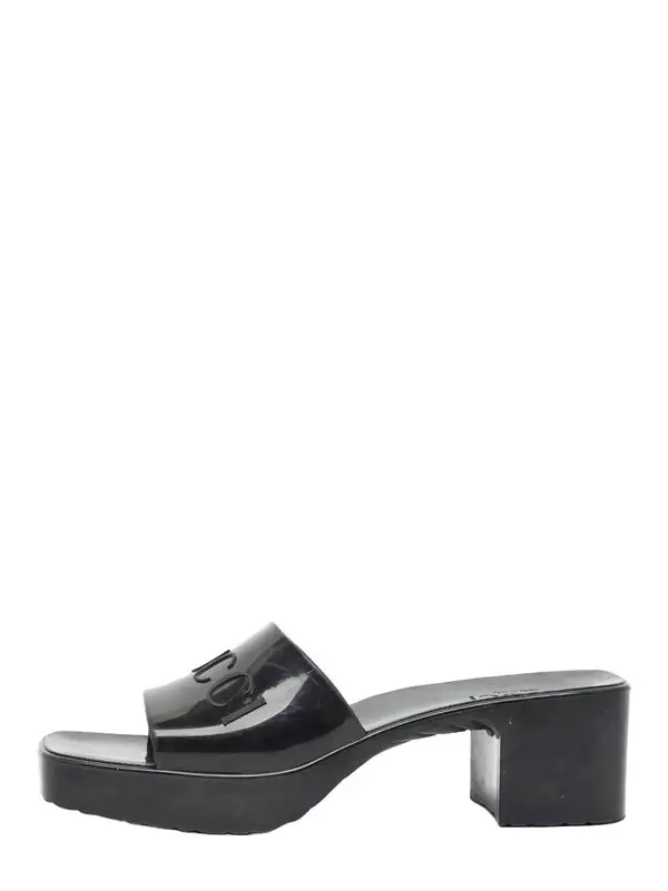 Gucci Logo Platform Sandals - Black