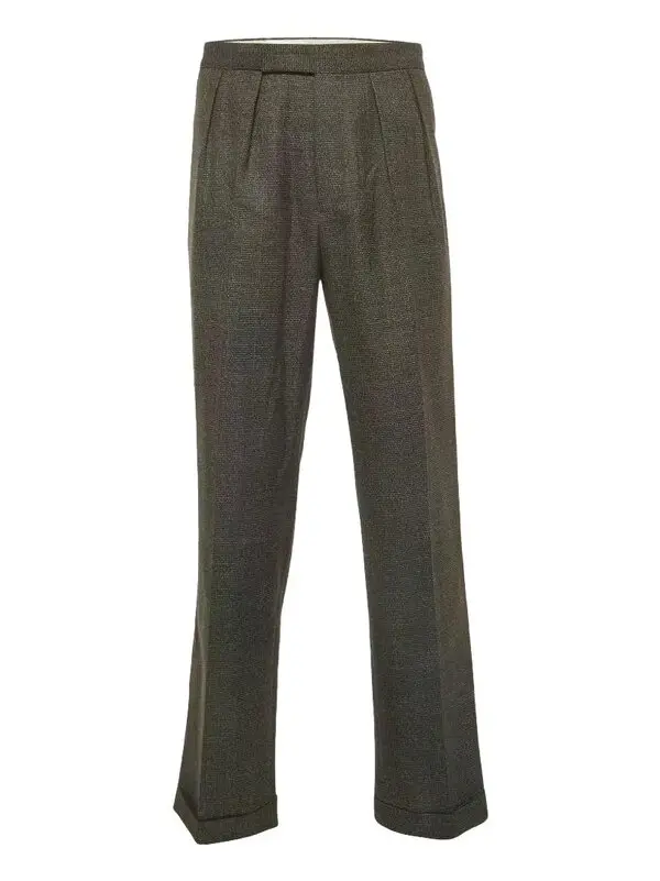Etro Pleated Wool Trousers - Grey