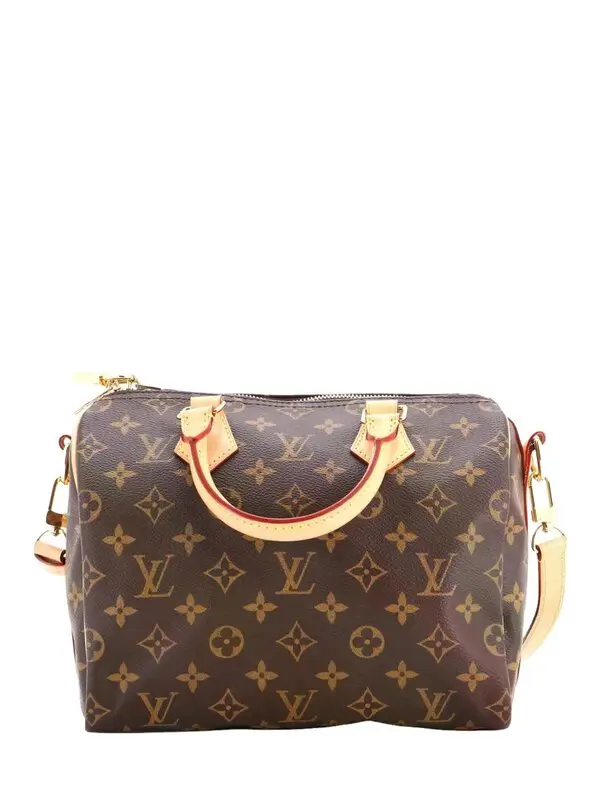 LOUIS VUITTON Speedy Bandouliere Bag Monogram Canvas 25 Satchel - Brown