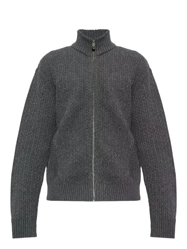 Versace Medusa Head Cardigan - Grey