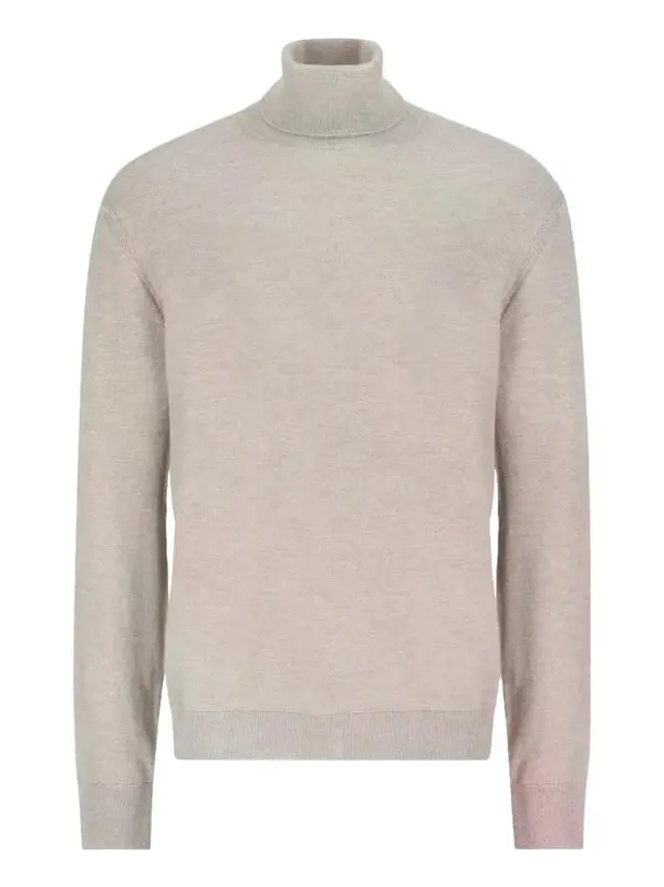 Zegna Roll-neck Knitted Sweater - Neutrals