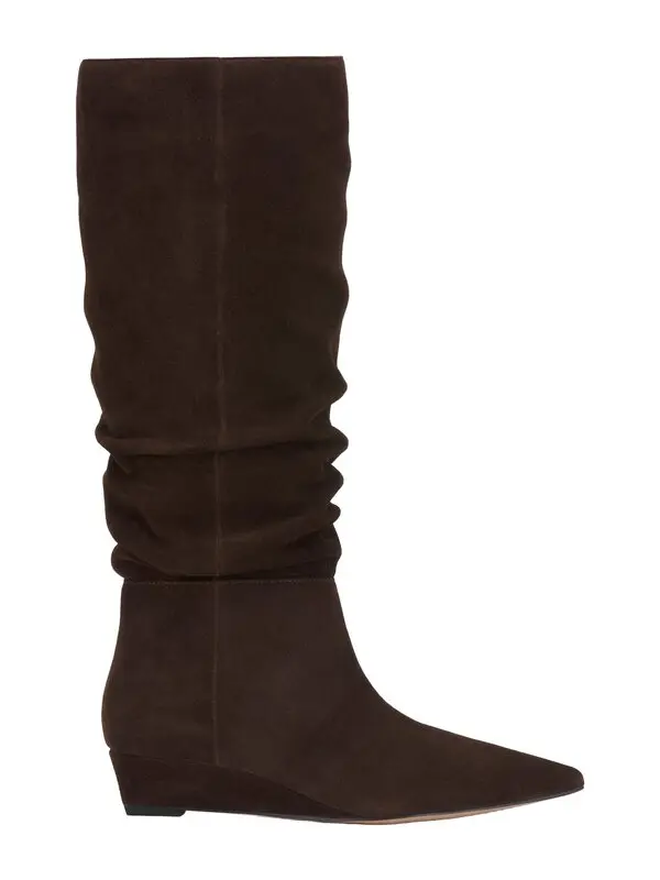 Vince Camuto Vanisa Wide Calf Knee High Boot - Brownie Suede