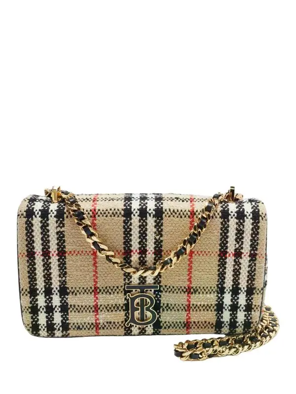 Burberry Lola Tweed-texture Crossbody Bag - Neutrals