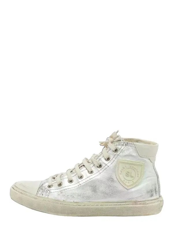 Saint Laurent Bedford High-top Sneakers - Silver