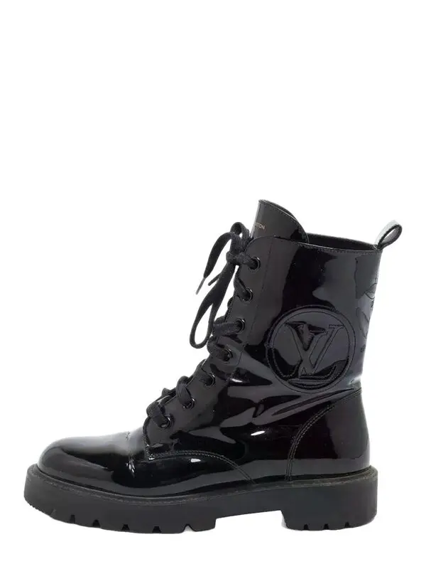 LOUIS VUITTON Territory Flat Ranger Combat Boots - Black