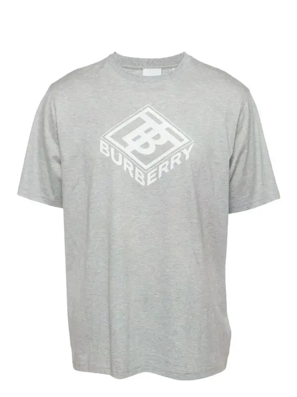 Burberry Logo-print Cotton T-shirt - Grey