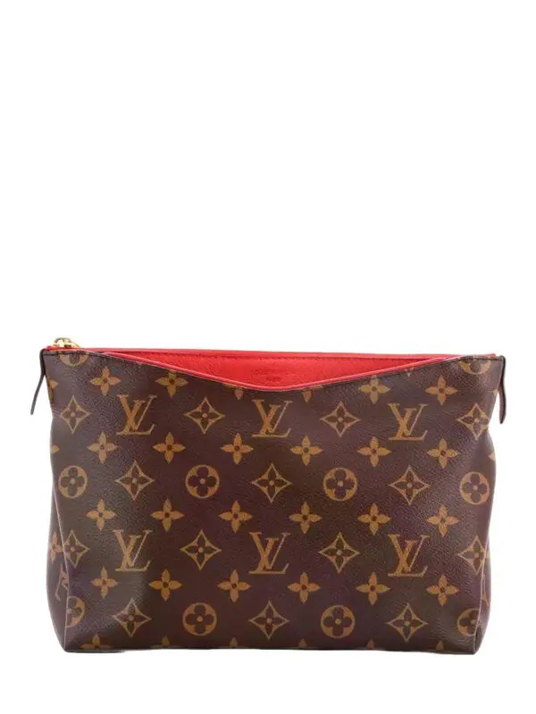 LOUIS VUITTON Pallas Beauty Case Monogram Canvas With Leather Clutch Bag - Brown