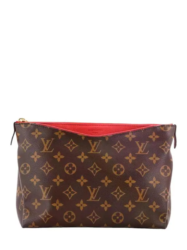 LOUIS VUITTON Pallas Beauty Case Monogram Canvas With Leather Clutch Bag - Brown