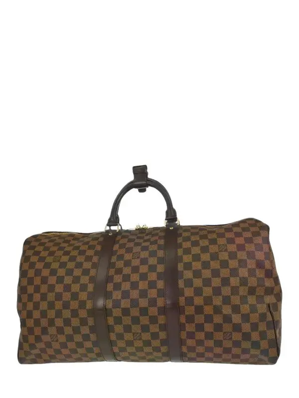 LOUIS VUITTON Damier Keepall Patterned Luggage Bag - Brown