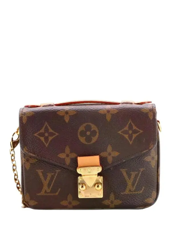 LOUIS VUITTON Micro Metis Monogram Canvas Crossbody Bag - Brown