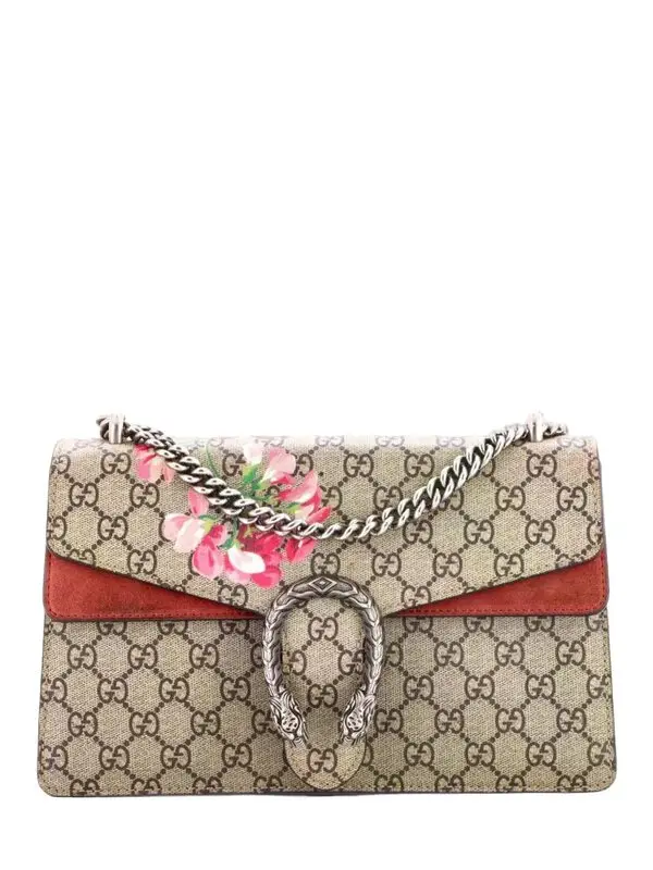 Gucci Dionysus Bag Blooms Print Gg Coated Canvas Small Shoulder Bag - Brown