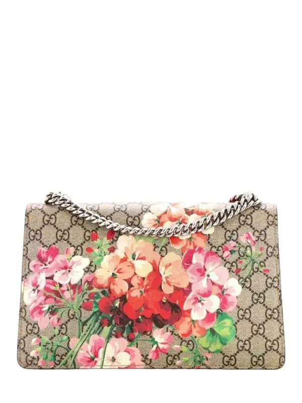 Gucci Dionysus Bag Blooms Print Gg Coated Canvas Small Shoulder Bag - Brown