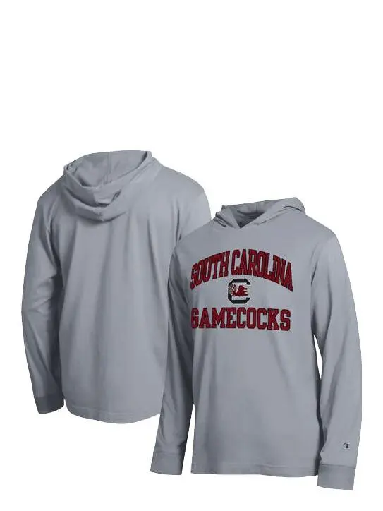 Champion South Carolina Gamecocks High Motor All-star Long Sleeve Hooded T-shirt - Heather Gray