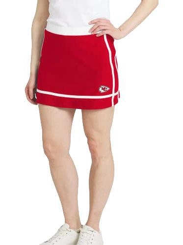 WEAR BY ERIN ANDREWS Kansas City Chiefs Stripe Skort - Red