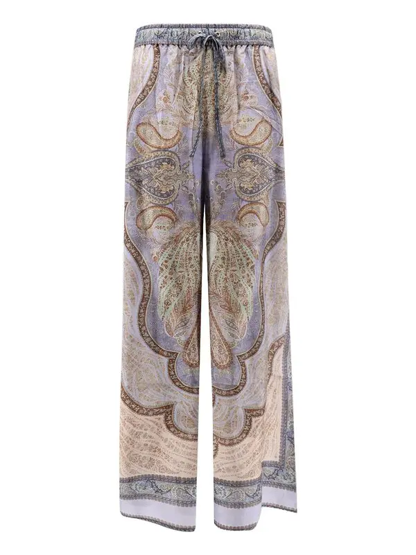 Zimmermann Wanderlust Relaxed Silk Trousers - Multicolor