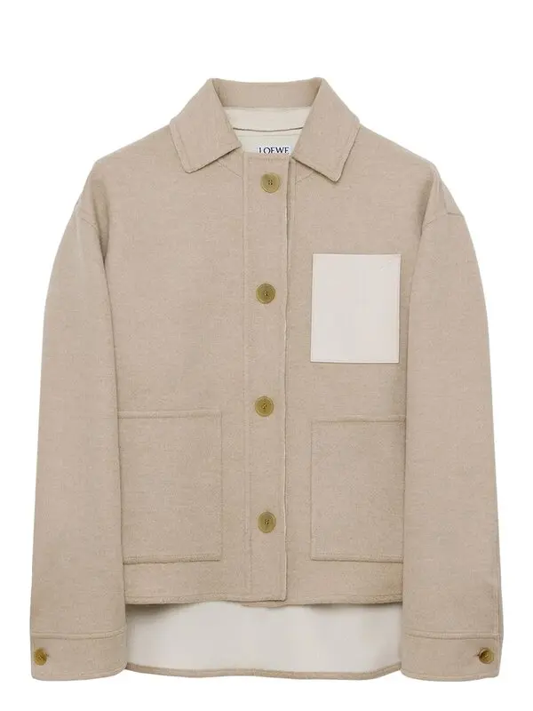 Loewe Workwear Wool And Cashmere Jacket - Beige