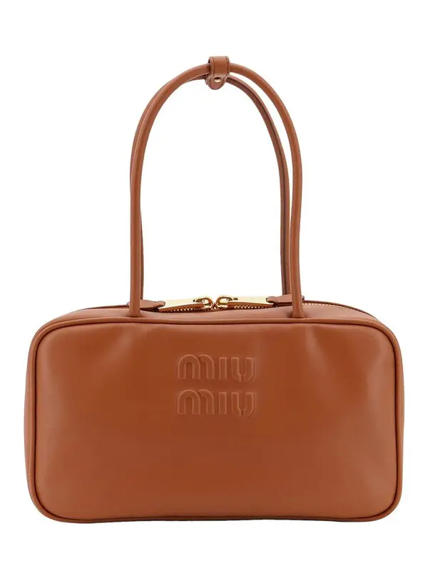 Miu Miu Beau Leather Handbag - Brown