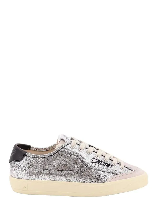 AUTRY Windscape Low Leather Sneakers - Silver