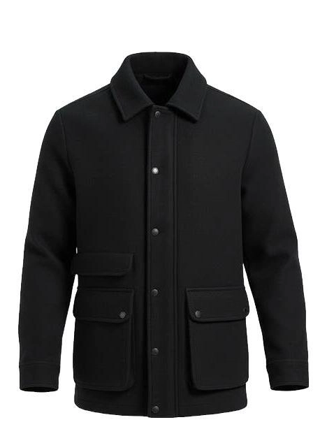 CLOUDVEIL Flannel Lined Barn Coat - Black