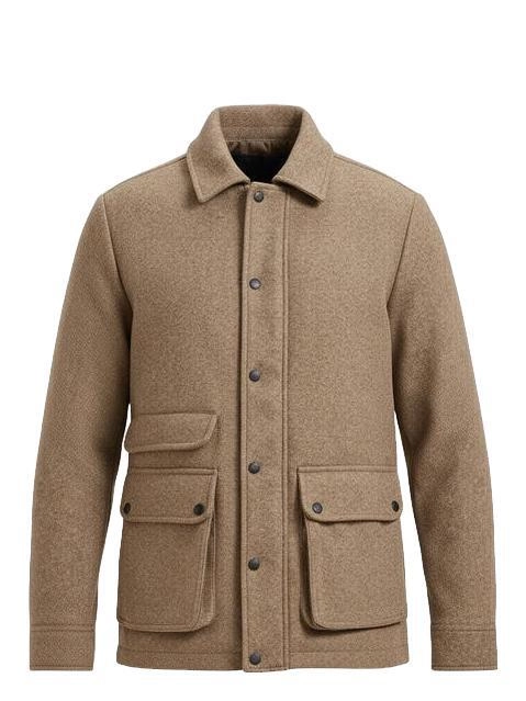 CLOUDVEIL Flannel Lined Barn Coat - Camel