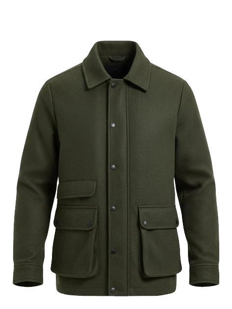 CLOUDVEIL Flannel Lined Barn Coat - Olive