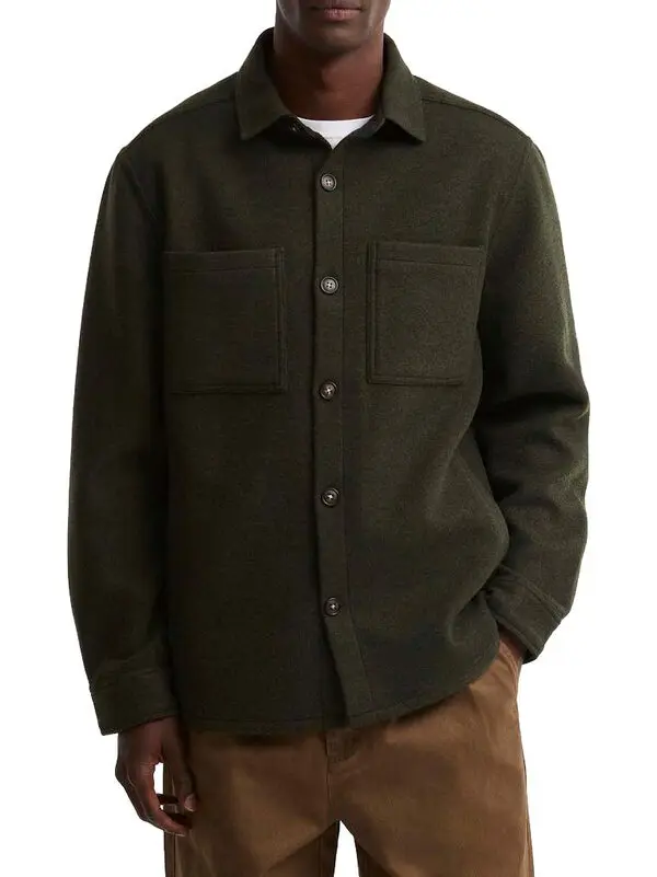 Barbour Marltown Wool Blend Shirt Jacket - Sage
