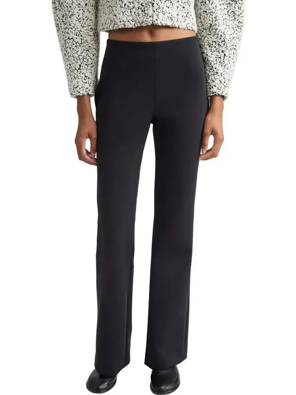 ASHLYN Cody Stretch Kick Flare Pants - Black