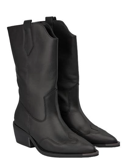 ALMA EN PENA Half Cowboy Bootie - Black
