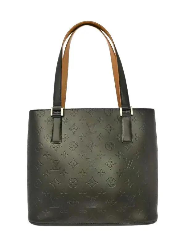 LOUIS VUITTON Monogram Mat Stockton Patterned Tote Bag - Black