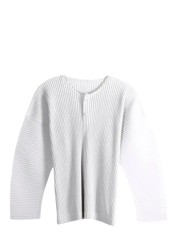 Issey Miyake Homme Plissé Pleated Jersey T-shirt - Grey