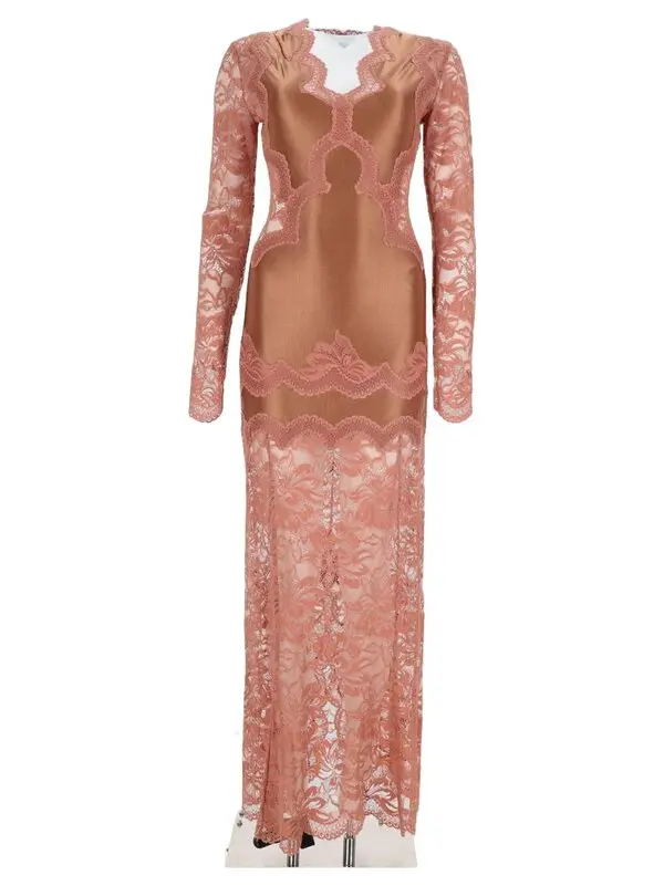 Rabanne Viscose Blend Dress With Stretch - Beige