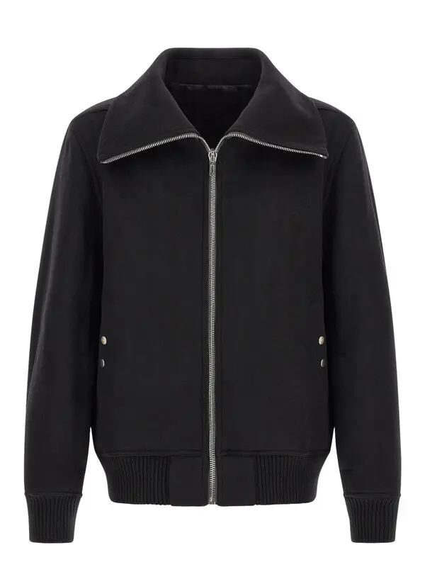 Rick Owens Shearling-lined Leather Overcoat - Black