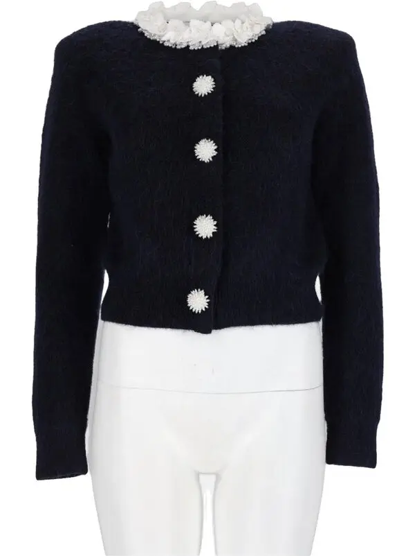 SELF-PORTRAIT Navy- Mini Sweater - Blue