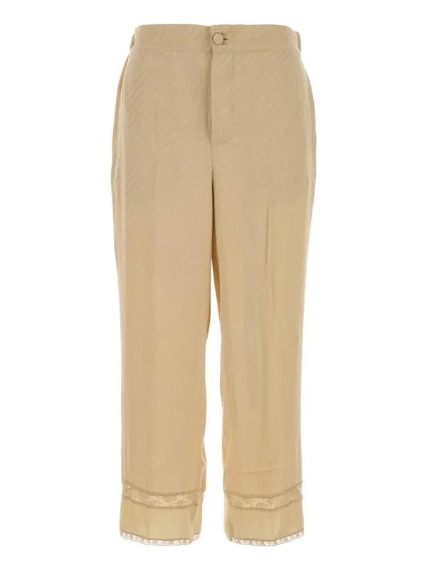 Gucci Embroidered Silk Pant - Printed