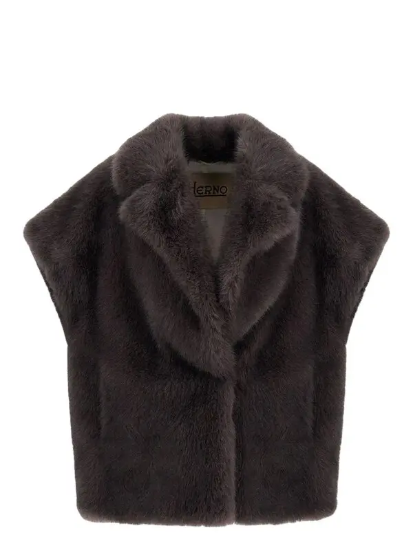 Herno Faux-fur Vest, Gilets - Grey