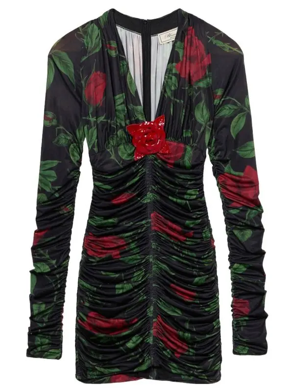 Blumarine Long-sleeved Dress - Black
