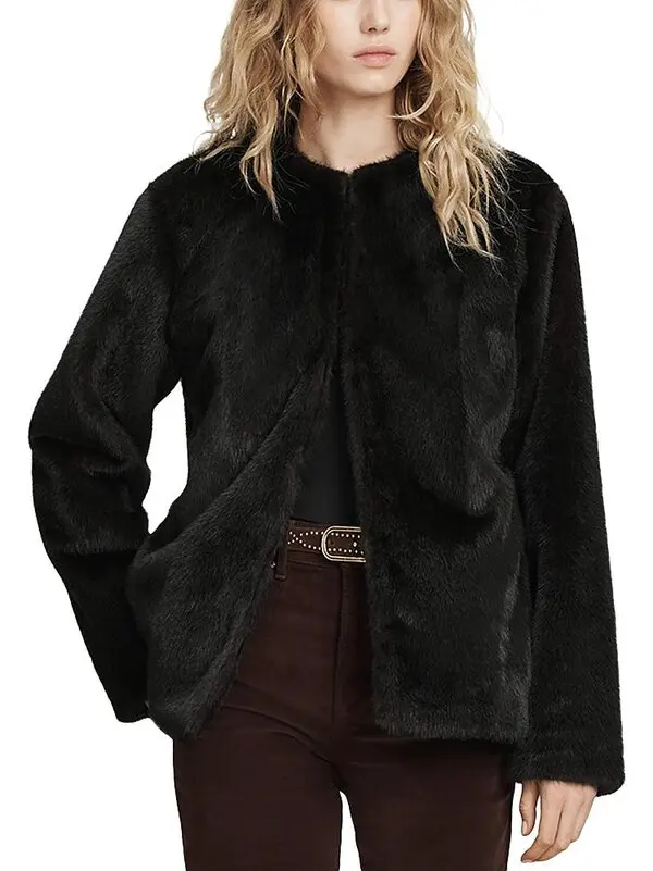 Veronica Beard Griselda Faux Fur Coat - Sable