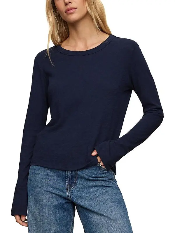 Z Supply Junie Cotton Long Sleeve Tee - Eclipse