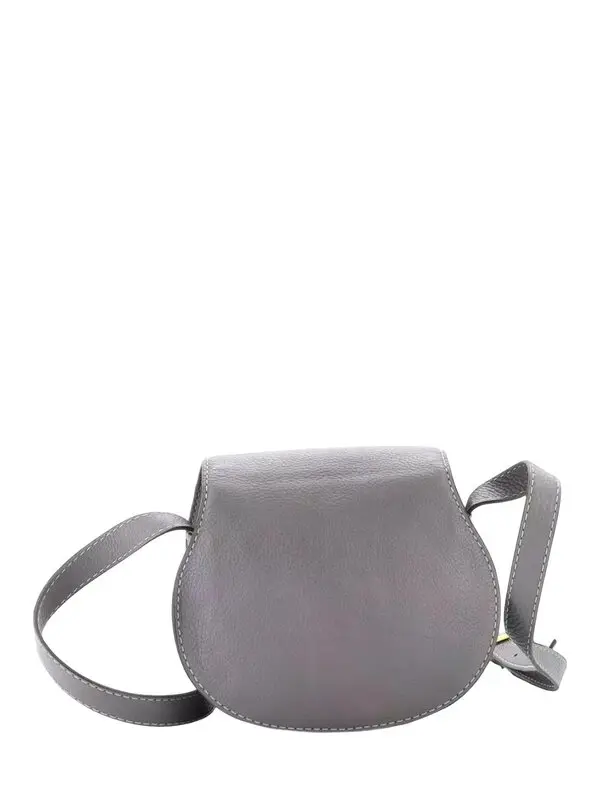 Chloé Marcie Leather Small Crossbody Bag - Grey