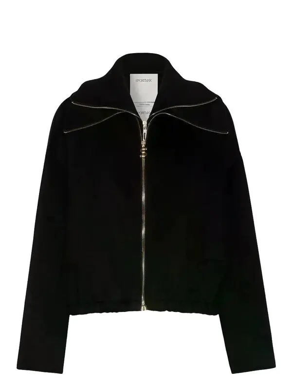 Sportmax Zip-up Wool Jacket - Black