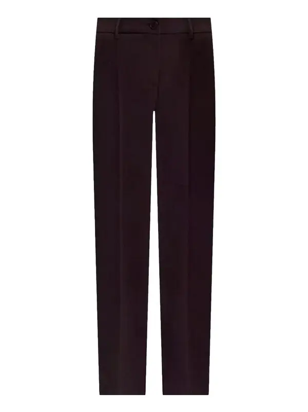 TWINSET Pressed-crease Straight-leg Trousers - Black