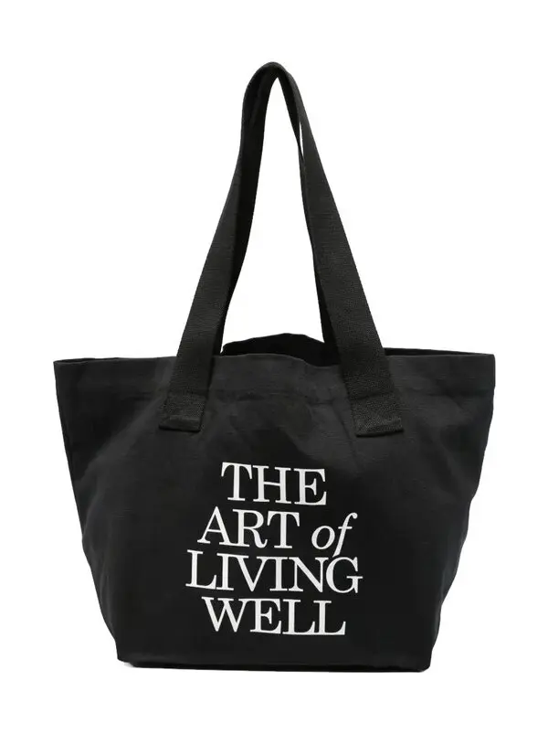 Sporty & Rich Print Tote Bag - Black