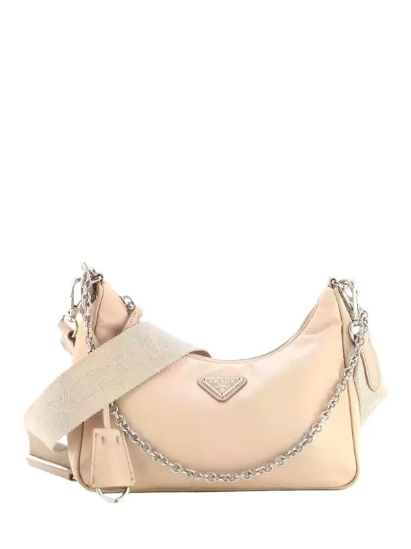 Prada Re-edition 2005 Shoulder Bag Tessuto Small Crossbody Bag - Neutrals