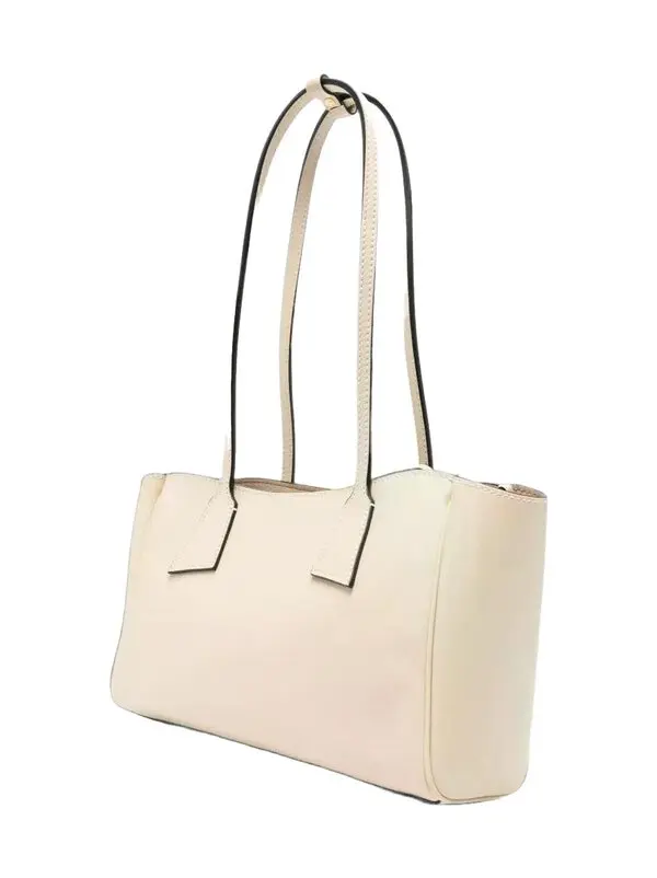 HIDESINS Layered-panel Leather Tote Bag - Neutrals